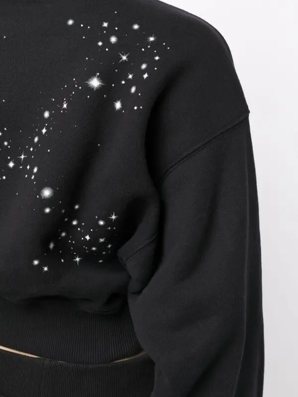 Off-White Arrows Cropped Sweatshirt - Black