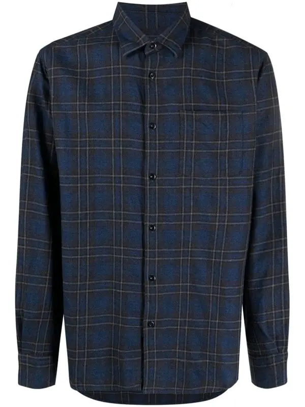 Woolrich Long-sleeve Checked Cotton Shirt