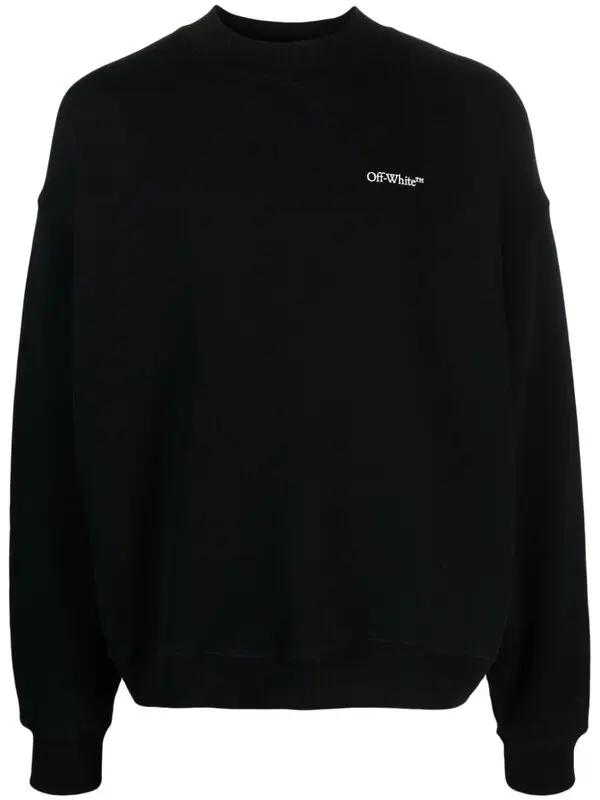 Off-White Abstract-print Cotton Sweatshirt