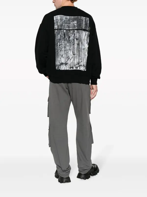 Off-White Abstract-print Cotton Sweatshirt