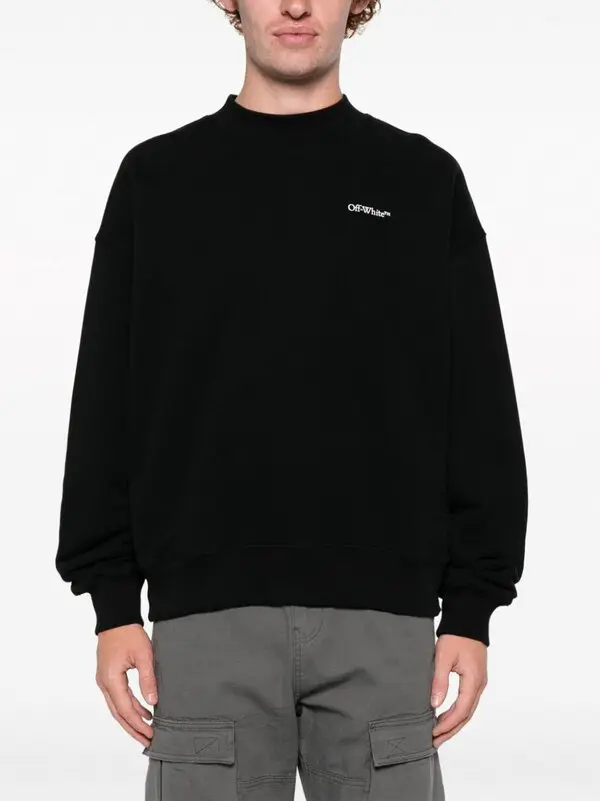 Off-White Abstract-print Cotton Sweatshirt