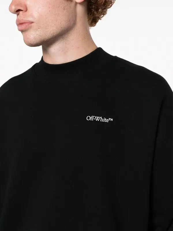 Off-White Abstract-print Cotton Sweatshirt