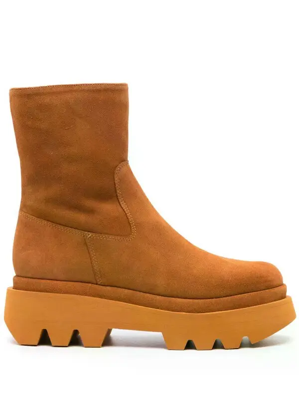 PALOMA BARCELO Osian Round-toe Boots - Brown