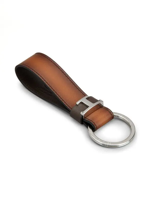 TOD'S Leather Keychain - Brown