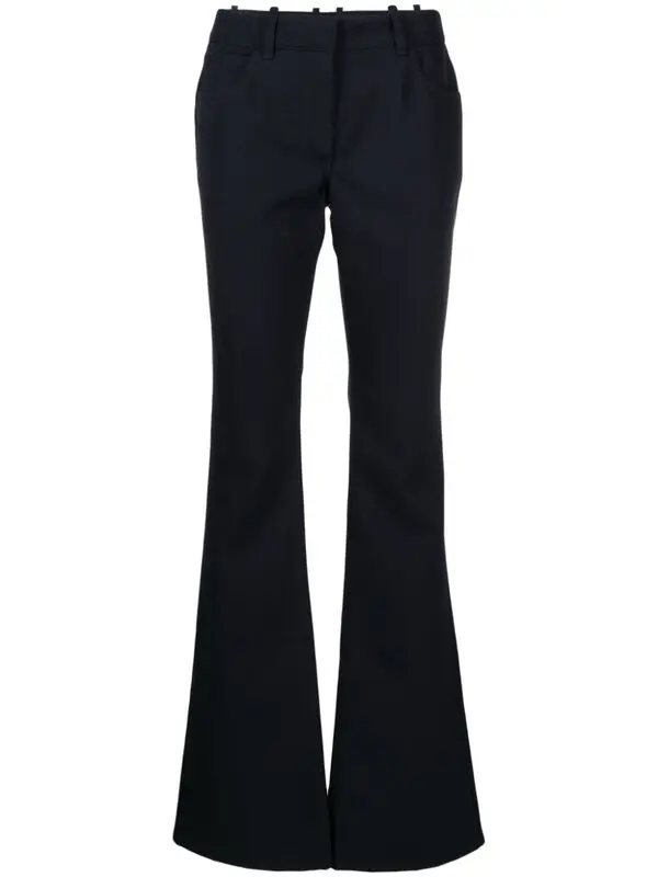 Off-White Virgin Wool Flared Trousers