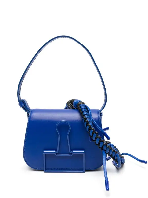 Off-White Binder Clip Leather Shoulder Bag - Blue