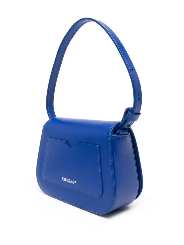 Off-White Binder Clip Leather Shoulder Bag - Blue