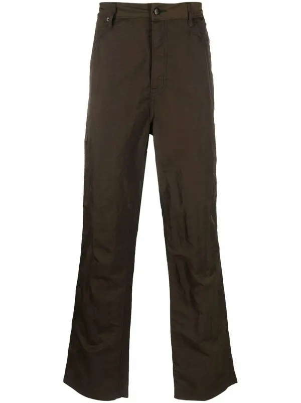 Eckhaus Latta Crinkled Straight-leg Trousers