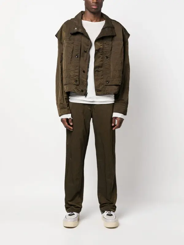 Eckhaus Latta Crinkled Straight-leg Trousers
