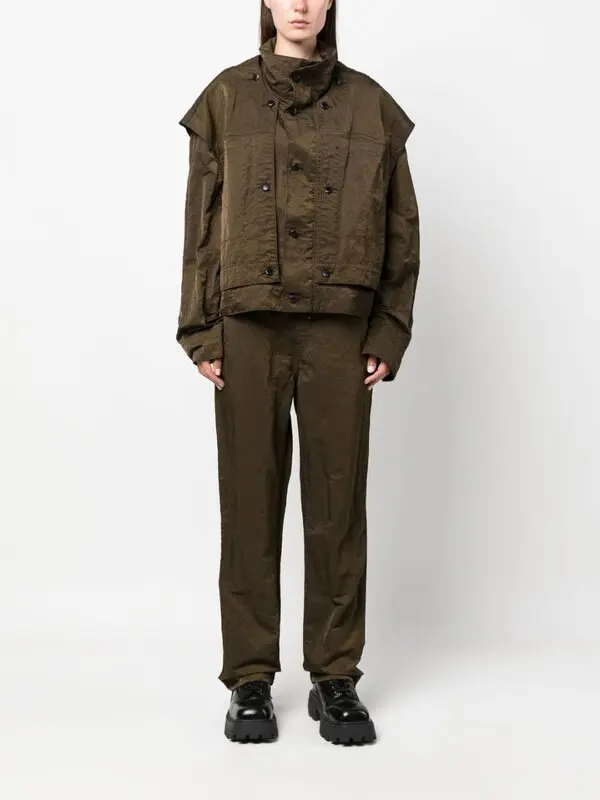 Eckhaus Latta Crinkled Straight-leg Trousers