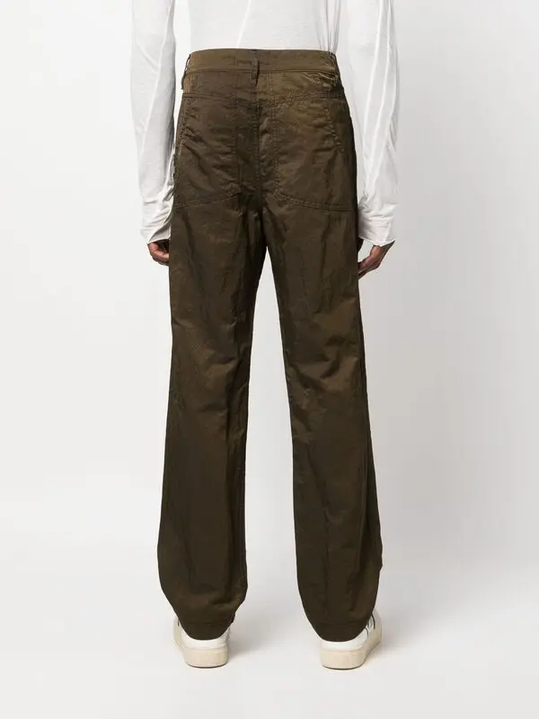 Eckhaus Latta Crinkled Straight-leg Trousers