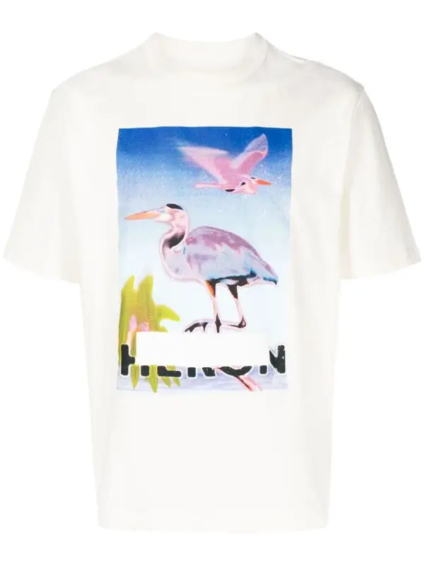 Heron Preston Censored Heron Cotton T-shirt - Neutrals