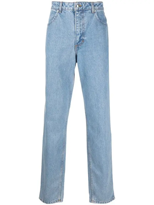Eckhaus Latta Mid-rise Straight-leg Jeans - Blue