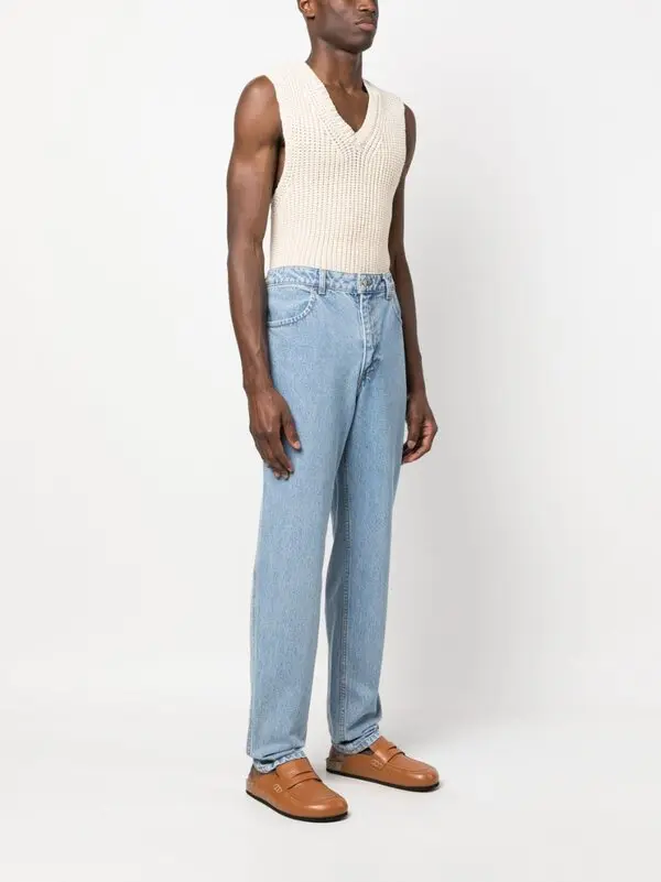 Eckhaus Latta Mid-rise Straight-leg Jeans - Blue