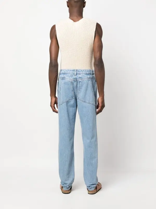 Eckhaus Latta Mid-rise Straight-leg Jeans - Blue