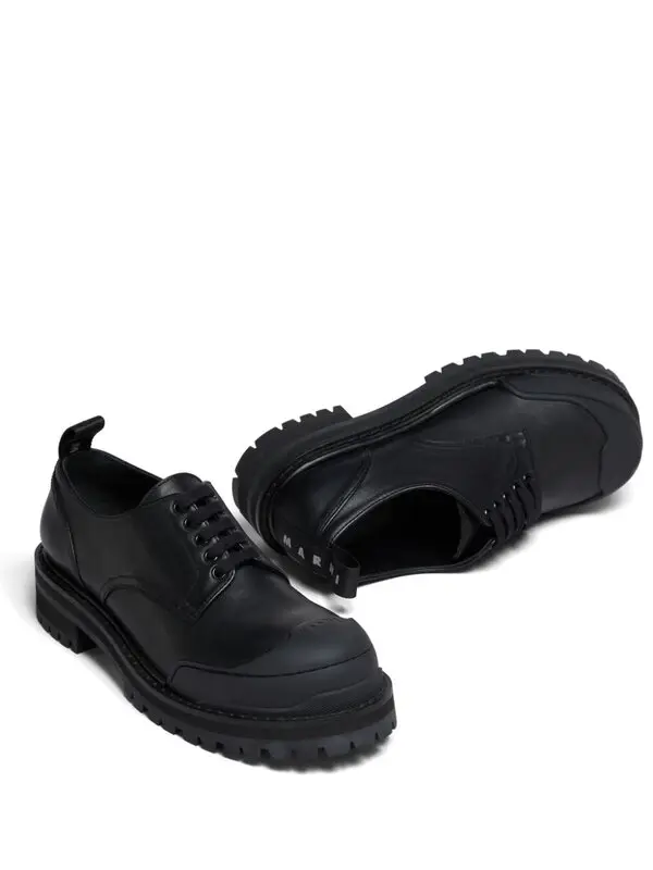Marni Leather Derby Shoes - Black