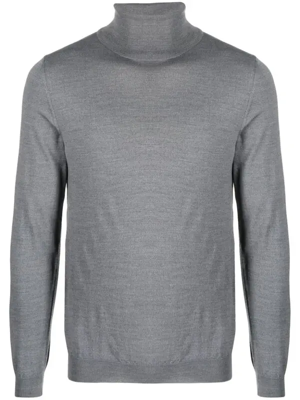 ZANONE Fine-knit Roll-neck Jumper - Grey