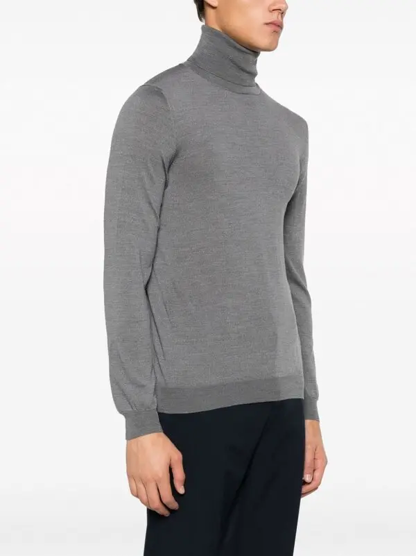 ZANONE Fine-knit Roll-neck Jumper - Grey