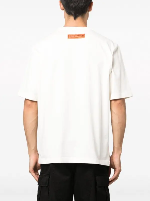 Heron Preston Heron Bird Painted Cotton T-shirt - Neutrals