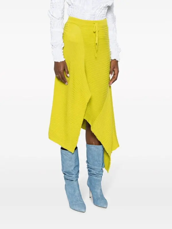 MARQUES' ALMEIDA Asymmetric Merino Midi Skirt