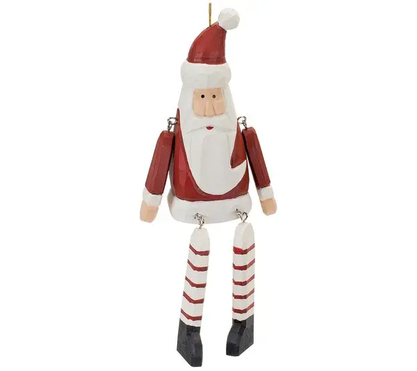 MELROSE Dangle Santa Ornament