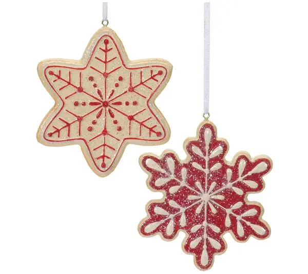 MELROSE Gingerbread Snowflake Cookie Ornament