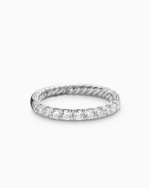 David Yurman Dy Eden Platinum Band Ring - Diamond