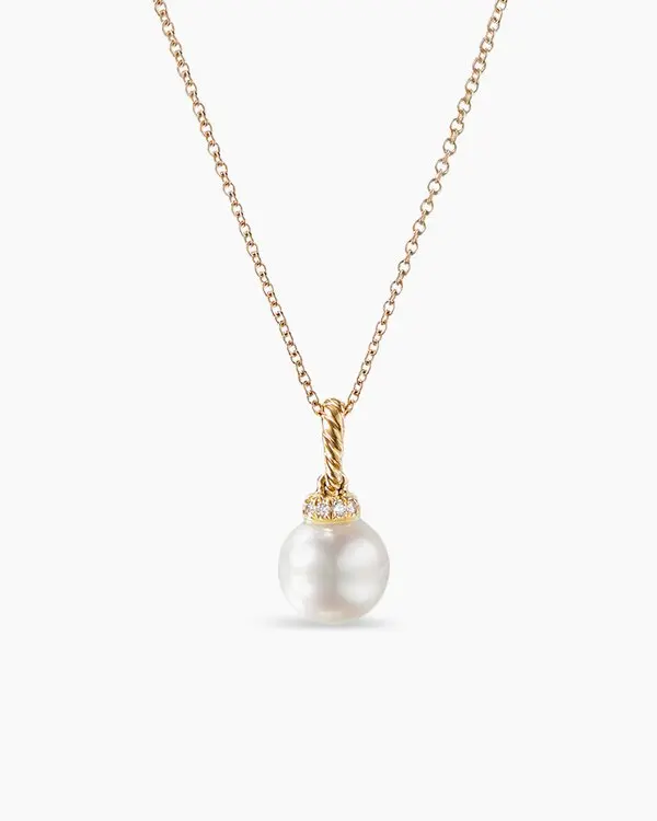 David Yurman Solari And Diamond Pendant Necklace - Pearl