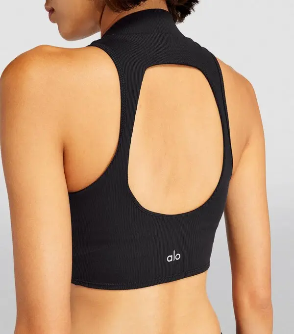 Alo Yoga Goddess Rib Cropped Dynamite Bra