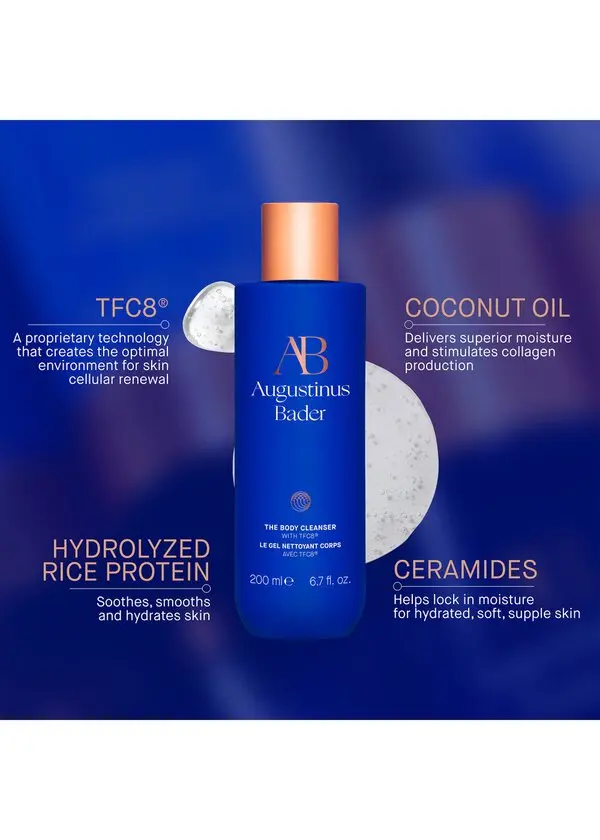 Augustinus Bader The Body Cleanser Shower, Floral, Coconut Oil, Eucalyptus, Niaouli Leaf