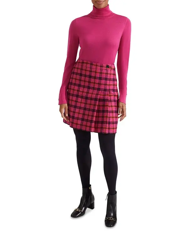 HOBBS LONDON Leah Wool Pleated Skirt
