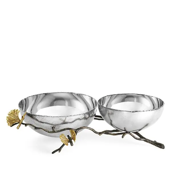 Michael Aram Butterfly Ginkgo Double Dish - Silver
