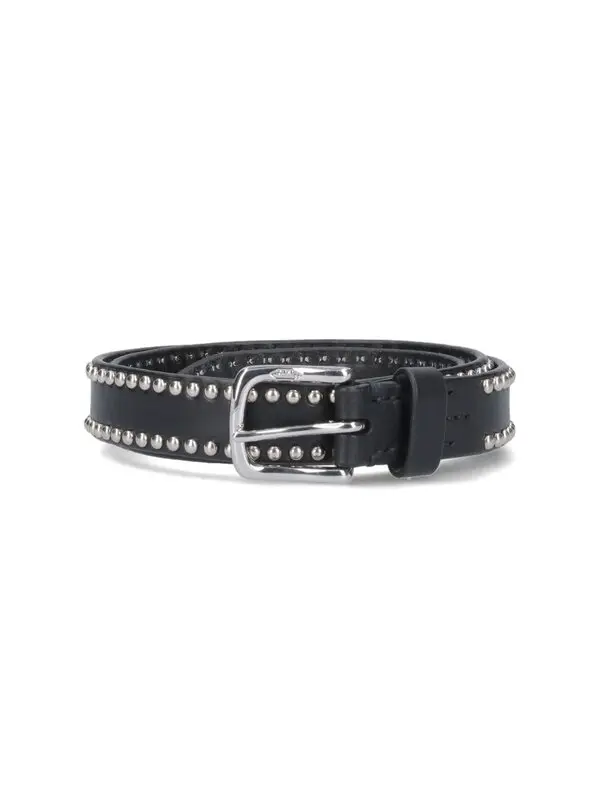 J & M DAVIDSON Leather Belt - Black