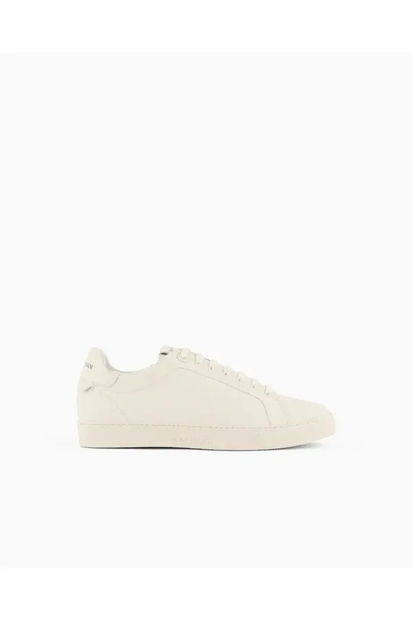 Emporio Armani Leather Sneakers - White