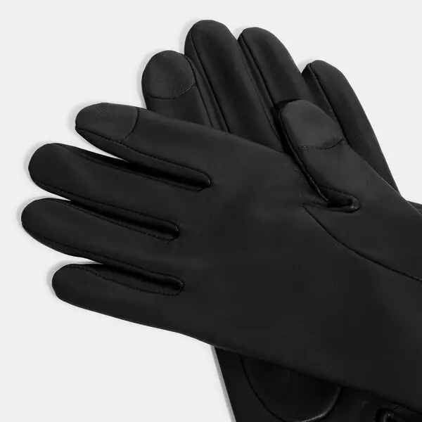 COACH Sculpted Signature Leather Tech Gloves