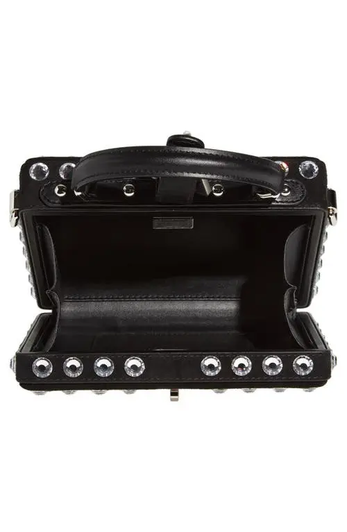 Dolce & Gabbana Crystal Embellished Box Bag - Black