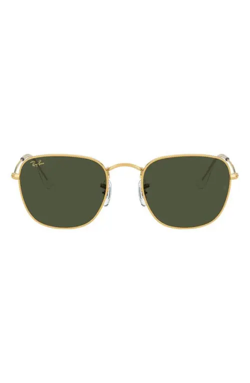 Ray-ban 51mm Square Sunglasses - Gold/green Solid