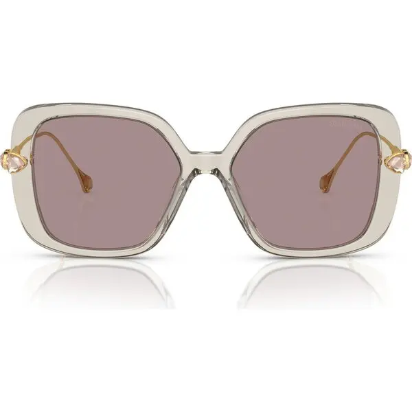 SWAROVSKI 56mm Square Sunglasses - Violet