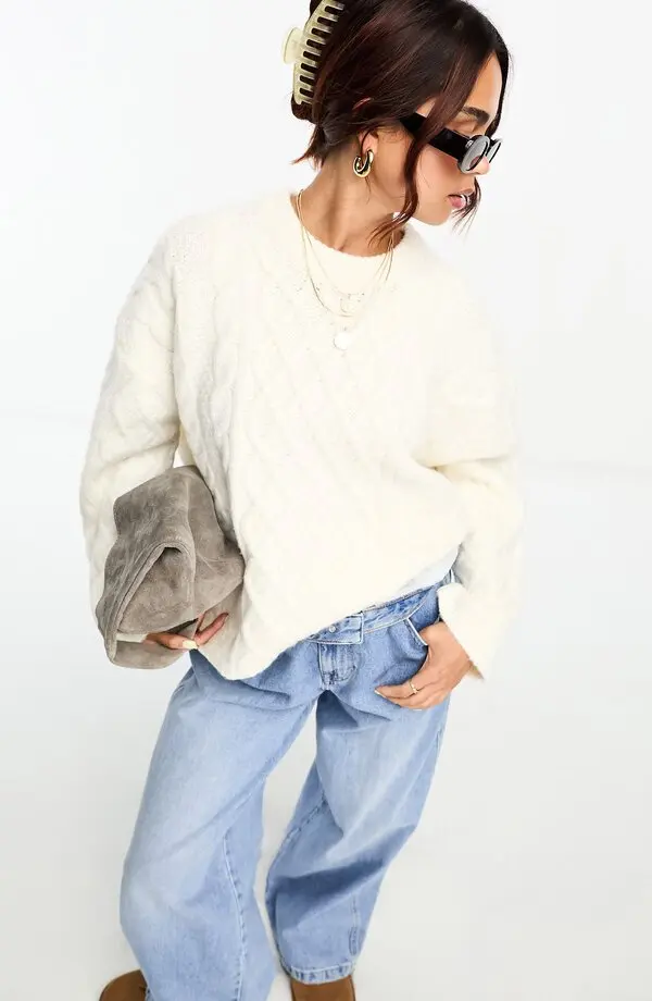 Asos Oversize Cable Stitch Sweater