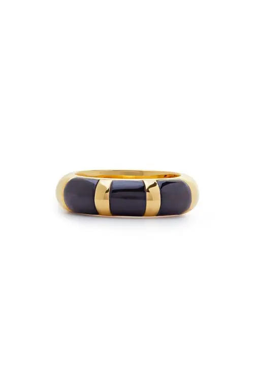 Monica Vinader X Kate Young Onyx Ring - 18k Gold Vermeil