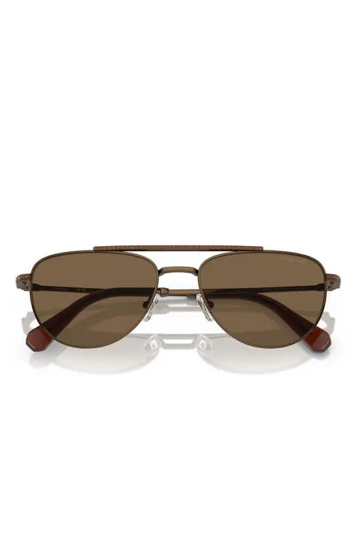 Swarovski Aviator Unisex Sunglasses Brown NEW Swarovski 53mm Aviator Sunglasses - Bronze | Editorialist main image 3