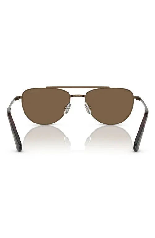 Swarovski 53mm Aviator Sunglasses - Bronze | Editorialist display picture 3