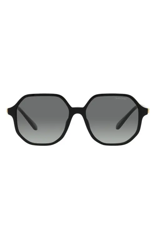 SWAROVSKI 57mm Octagonal Sunglasses - Black