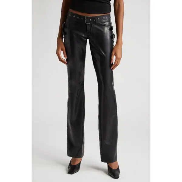 Miaou Toni Latex Pants With Attached Belt