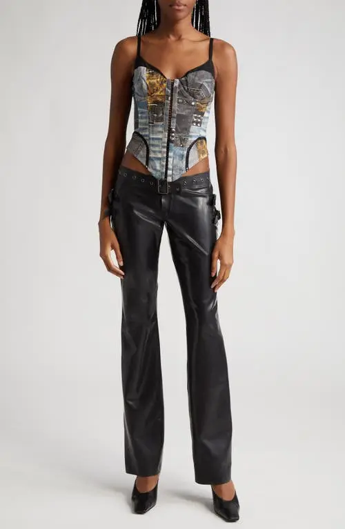 Miaou Toni Latex Pants With Attached Belt