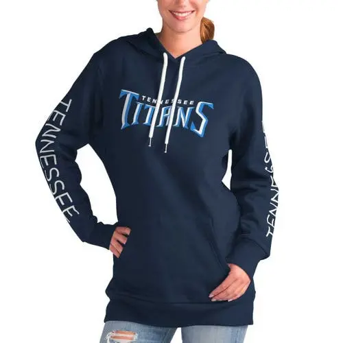 G-III 4HER BY CARL BANKS Tennessee Titans Extra Inning Pullover Hoodie