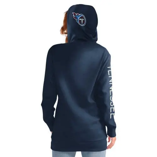 G-III 4HER BY CARL BANKS Tennessee Titans Extra Inning Pullover Hoodie - Navy