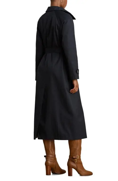 Ralph Lauren Stand Collar Trench Coat - Dark Navy
