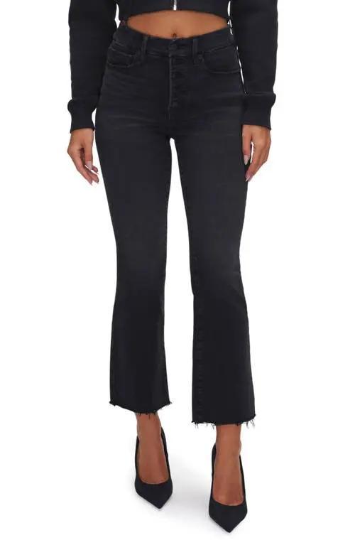 Good American Good Legs Crop Mini Bootcut Jeans