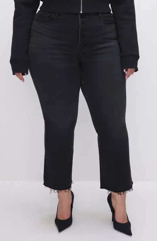 Good American Good Legs Crop Mini Bootcut Jeans